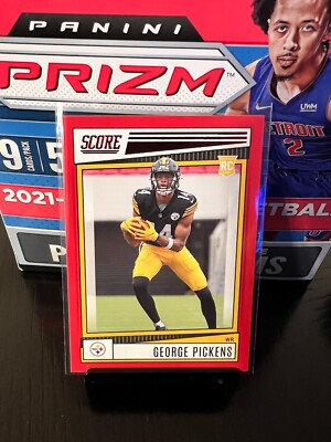 2022 NFL Score GEORGE PICKENS RC #383 PITTSBURGH STEELERS Rookie RED ...