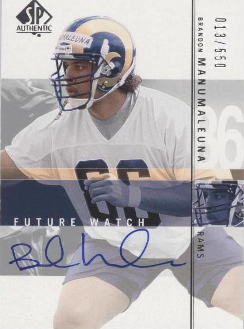 2001 SP Authentic - Future Watch Brandon Manumaleuna #126 /550 (AU) for ...