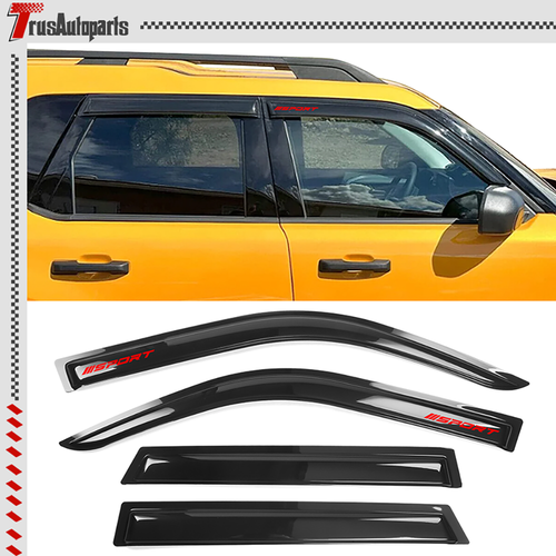 Fits 21-25 Ford Bronco Sport Window Visor Rain Sun Vent Guard Shade ...