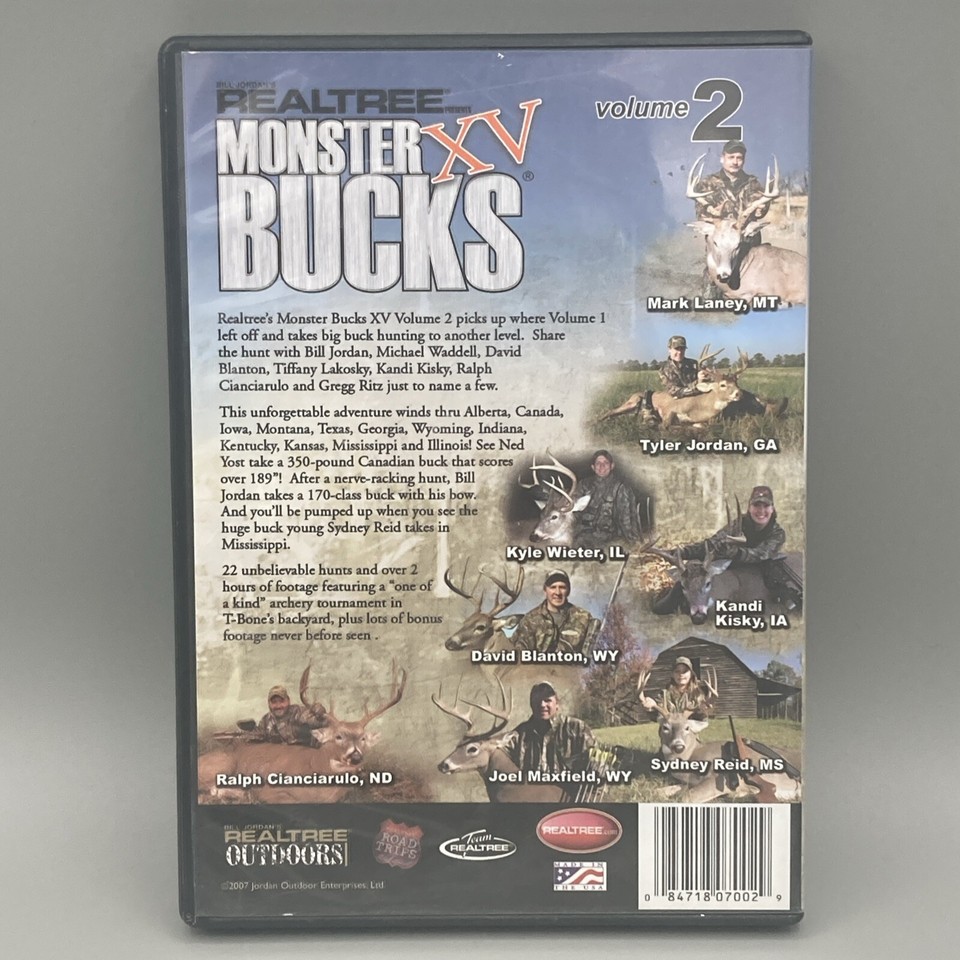 Bill Jordan's REALTREE Monster Bucks XV Vol 2 | RARE DVD | Deer Hunt ...