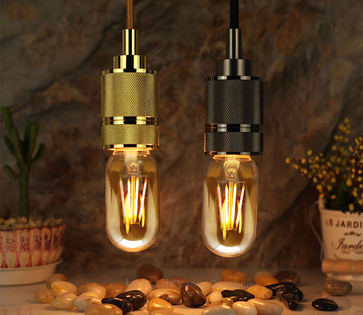 Retro Vintage LED 4w Edison Style Filament Tube Bulb Smoked Gold Glass ...