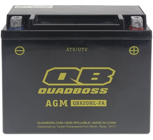 QuadBoss Maintenance-Free AGM Battery-YTX20L-BS for 2020-2021 Can-Am ...