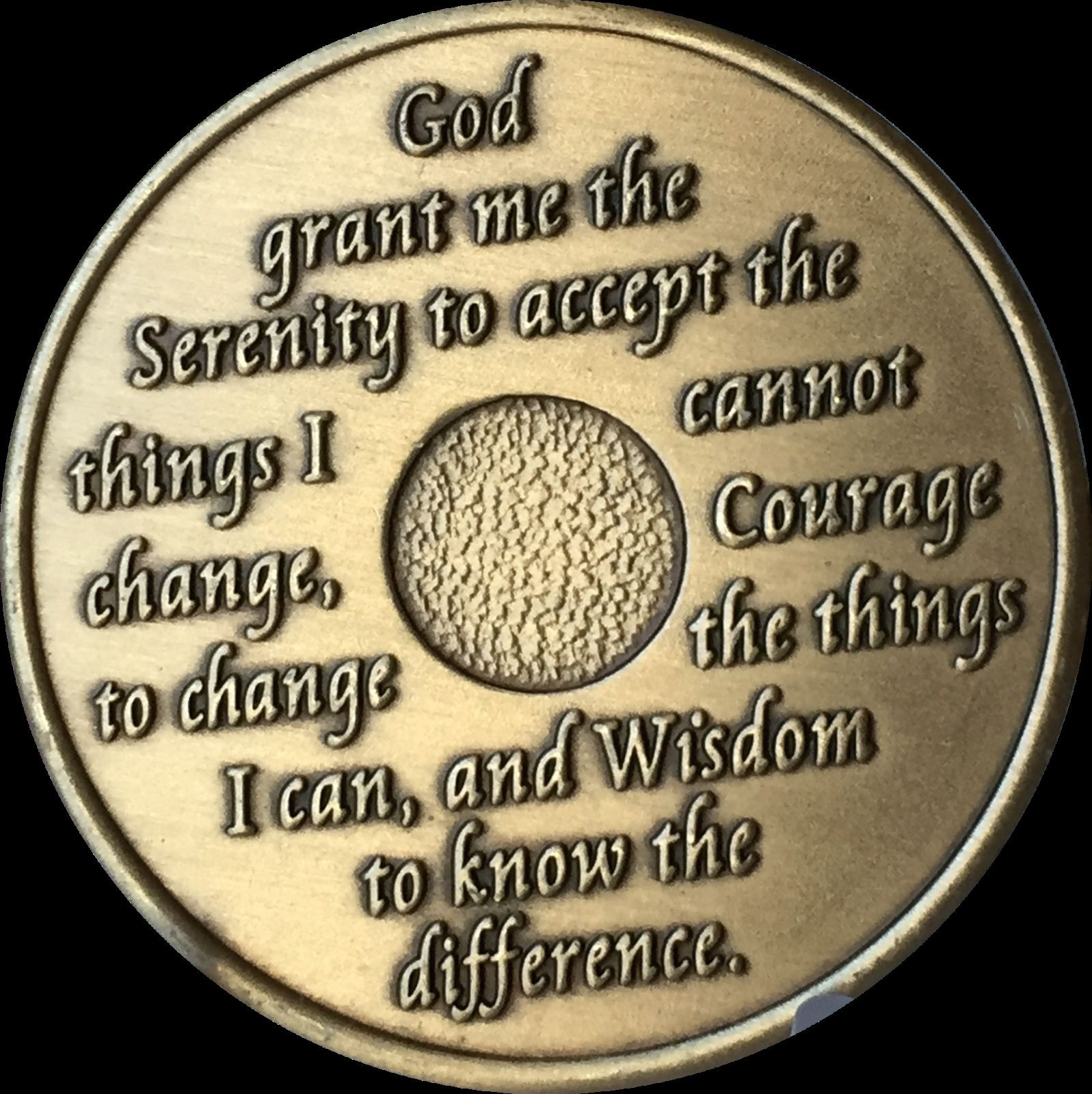 Set of 3 AA Medallions 1 Month Chip 30 Day Bronze Tokens Chips ...