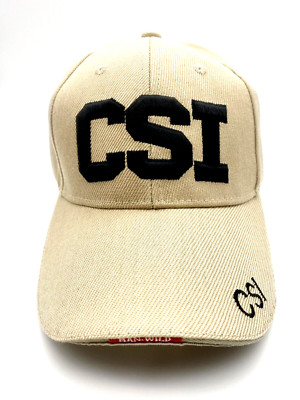 CSI Baseball Cap Khaki/Black Crime Scene Investigator New | eBay