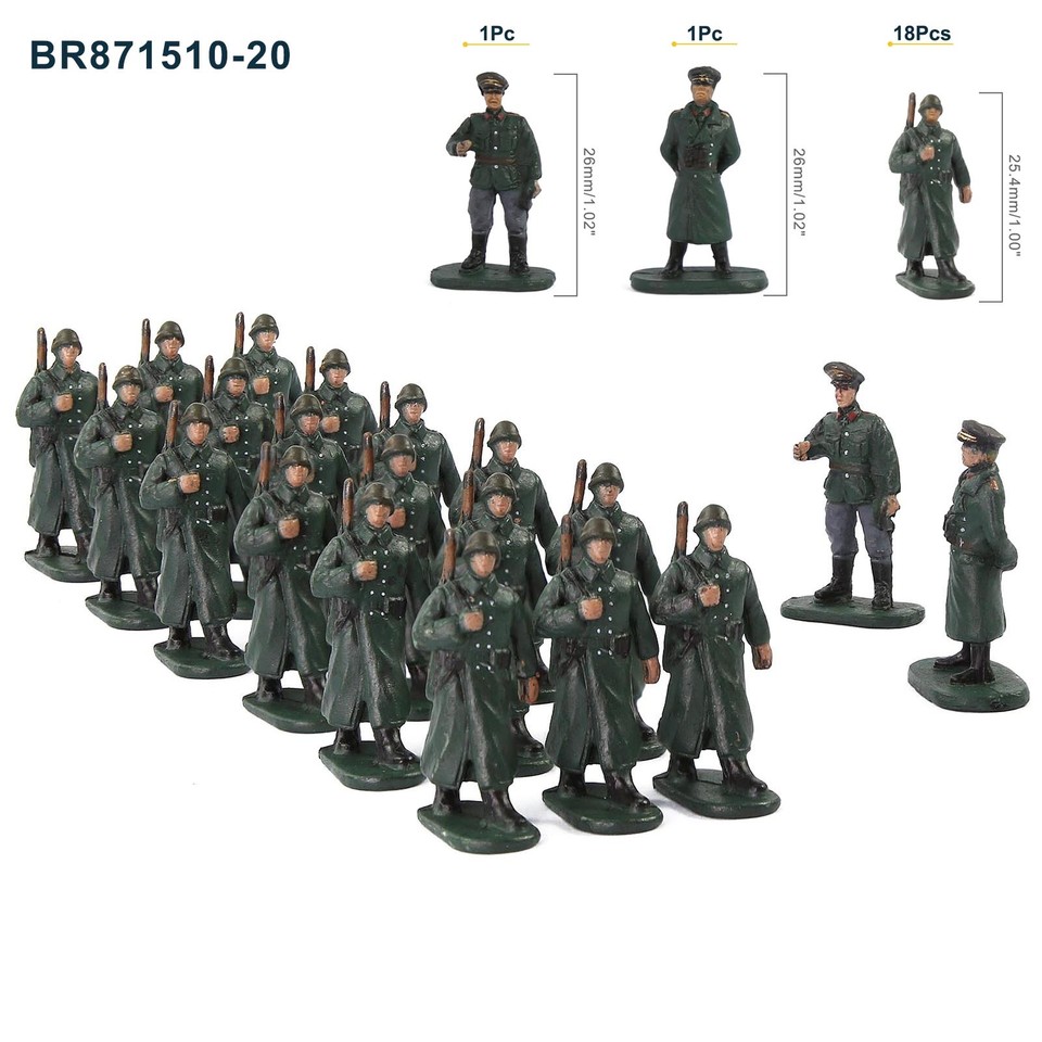 Evemodel HO Scale 1:87 Model Soldiers Officer Military Figures Army Men ...