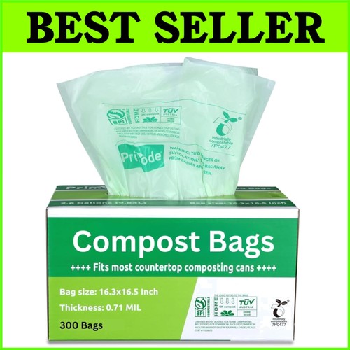Heavy Duty 3 Gallon Compost Bags, 300 Count - Perfect for Kitchen Waste ...