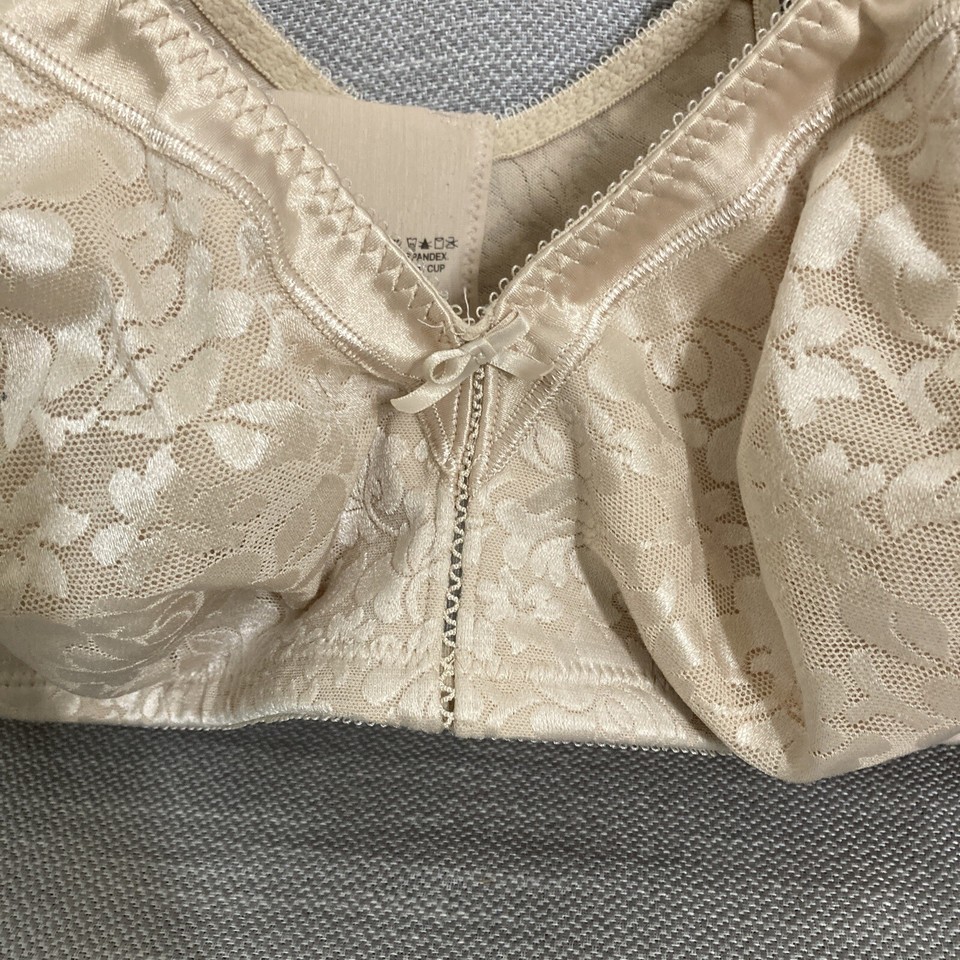 Bali Bra 42C Style 3372 Double Support Lace Wireless Nude Tagless ...