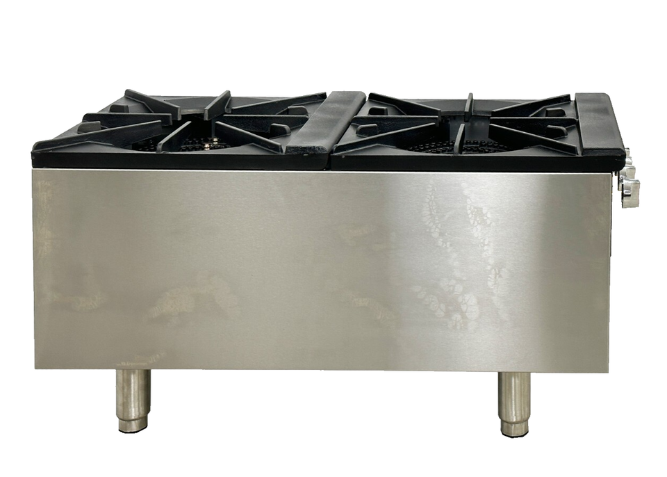 NEW 18" Commercial Double Stock Pot Range Burner Stove Propane or Gas ...