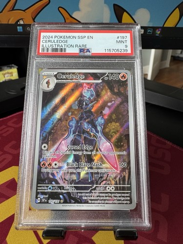 2024 POKEMON SSP EN-SURGING SPARKS ILLUSTRATION RARE #197 CERULEDGE PSA ...