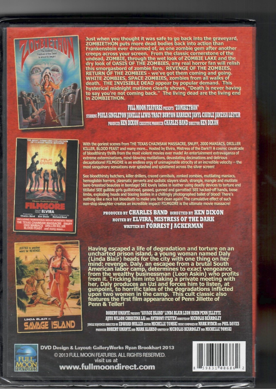 Full Moons Grindhouse Collection (DVD, 2013, 3-Disc Set) for sale ...
