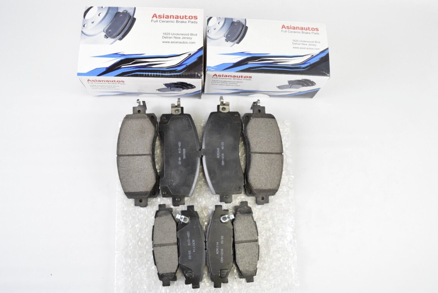 Asianautos Full Ceramic Front and Rear Brake Pads For Subaru Impreza ...