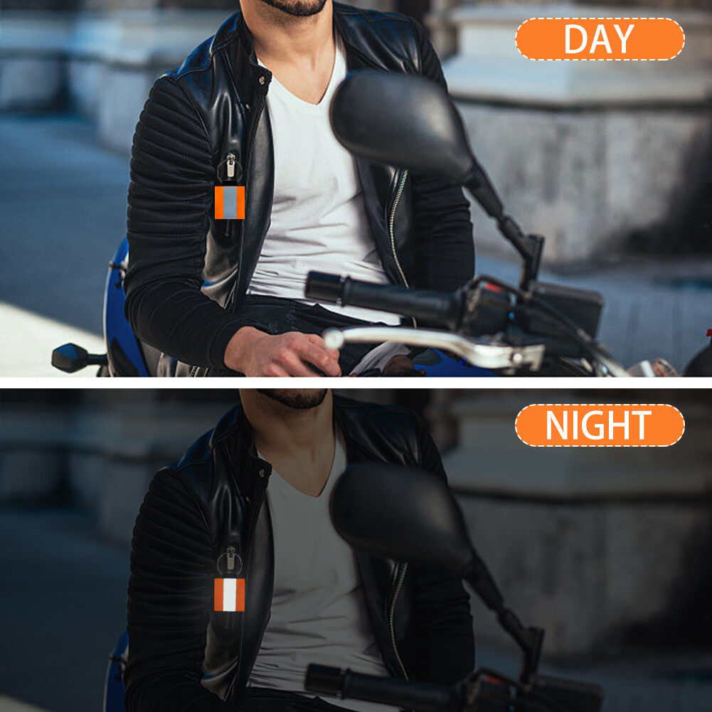 8pcs Reflective Keychain High Visibility Attachments Night With Ring ...