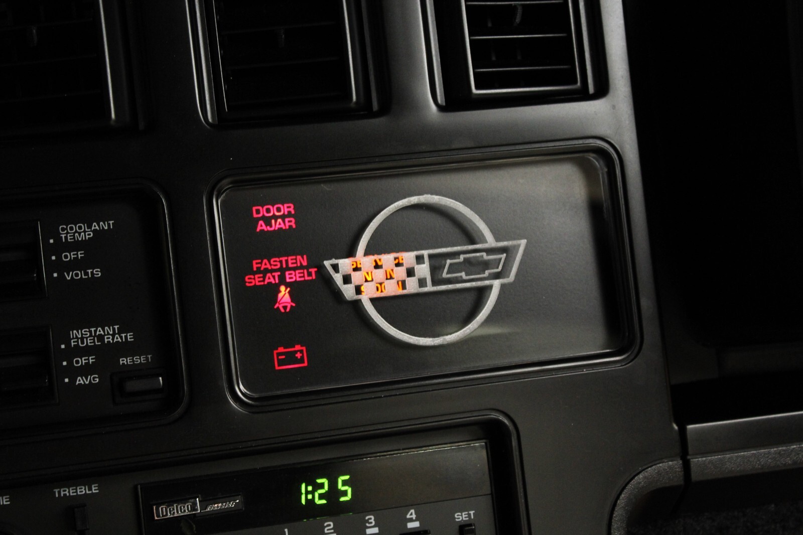 C4 Corvette Information Center Cover Plate 1984-1989 Bezel Cover C4 ...