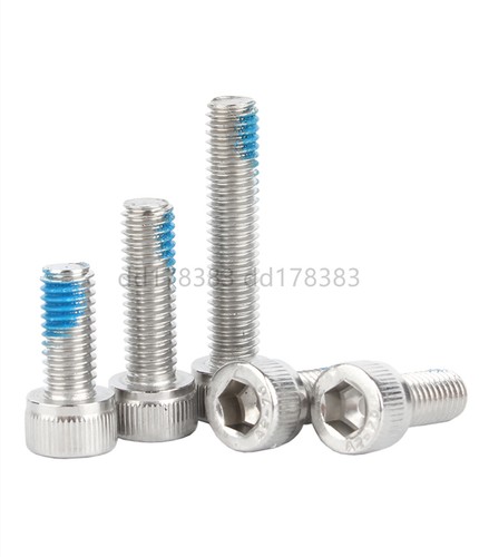 304 Stainless Steel Hex Socket Bolts Cap Head With Blue Patch Lock ...