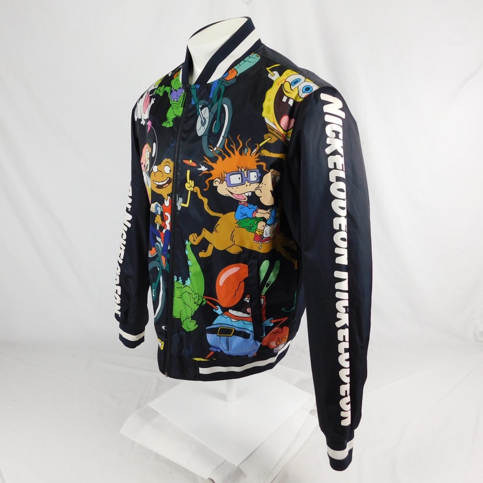 Nickelodeon Members Only Men Black Harrington Jacket Coat Hey Arnold ...