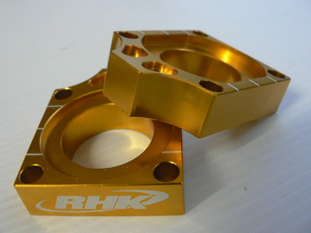 Gold RHK Axle Blocks Fit Kawasaki KX125 2003 2004 2005 | eBay