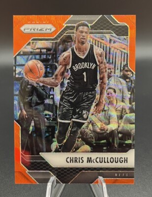 2016-17 Prizm Basketball CHRIS MCCULLOUGH Orange Wave /25 SSP Nets #166 ...