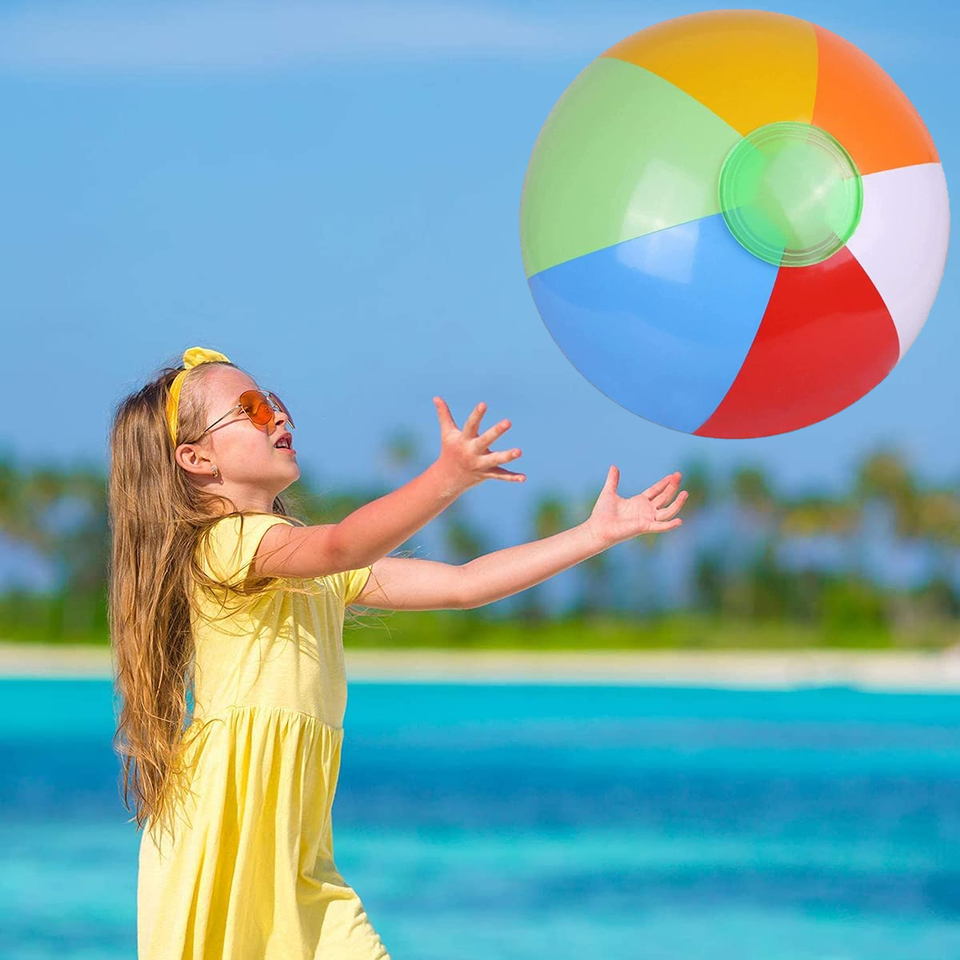 3x Large Beach Ball 20" inch Jumbo Multi Color Rainbow Beach Balls | eBay