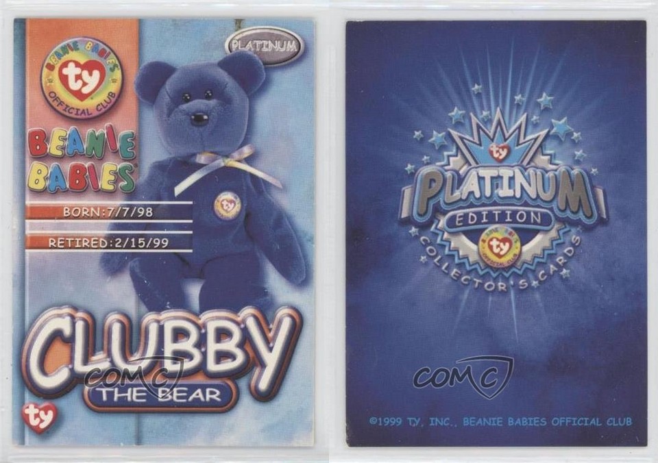 1999 Ty Beanie Babies Platinum Edition Clubby the Bear 01dr | eBay
