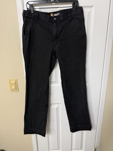 Carhartt Black Rugged Flex Work Pants Men’s Relaxed Fit Canvas ...