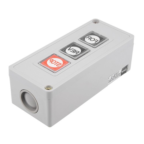 Forward Reverse Stop Momentary Push Button Control Switch Box 250VAC ...