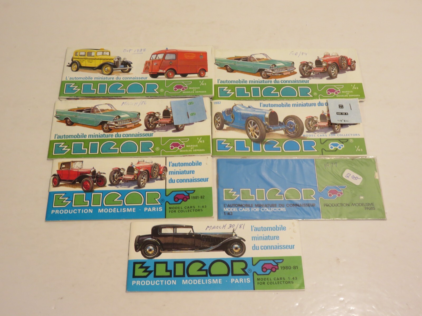 ELIGOR MODEL CARS FOR COLLECTORS CATALOGUE CATALOG ADVERTS AD FLYER X 7 ...