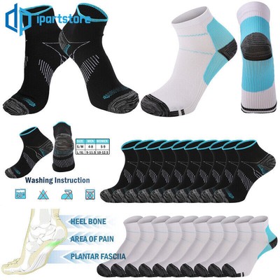 5Pairs Compression Ankle Support Sleeves Foot Brace Pain Plantar ...