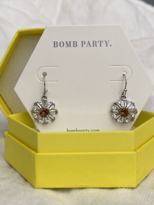 Bomb Party Retro Earrings RBP3995 LADY IN CHARGE Rainbow Topaz Dangle ...
