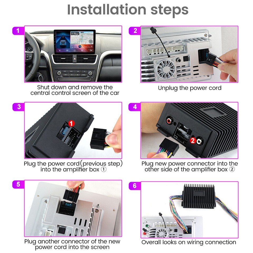 Android DSP Amplifier Box For Android Car Radio Sound Upgrade Bass ...