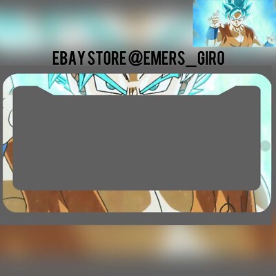 1pc Dragon Ball Super Saiyan God Blue Goku Z Car License Plate Frame US ...