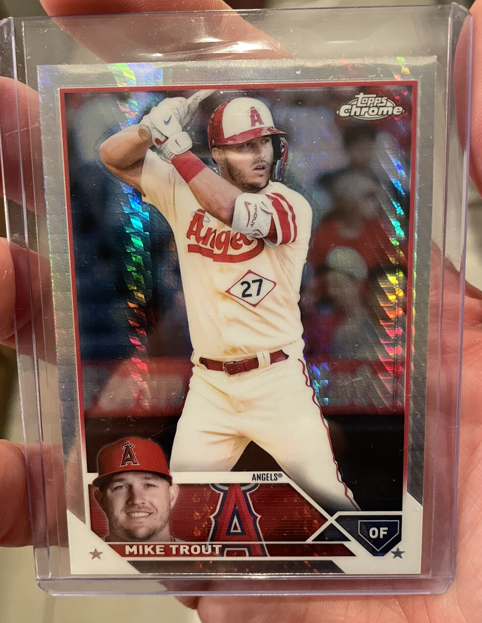 2023 Topps Chrome Mike Trout PRISM REFRACTOR - Angels - MINT | eBay