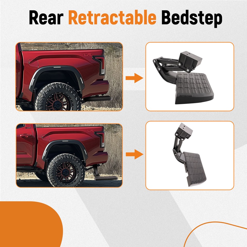 Rear Bumper Side Bed Step Assembly For Toyota Tundra 2022 2023 2024 ...