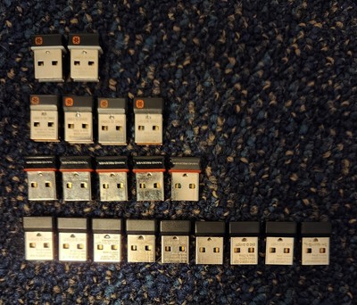 *Lot of 20* Genuine Logitech C-U0007 C-U0008 C-U0010 USB Nano Unifying ...
