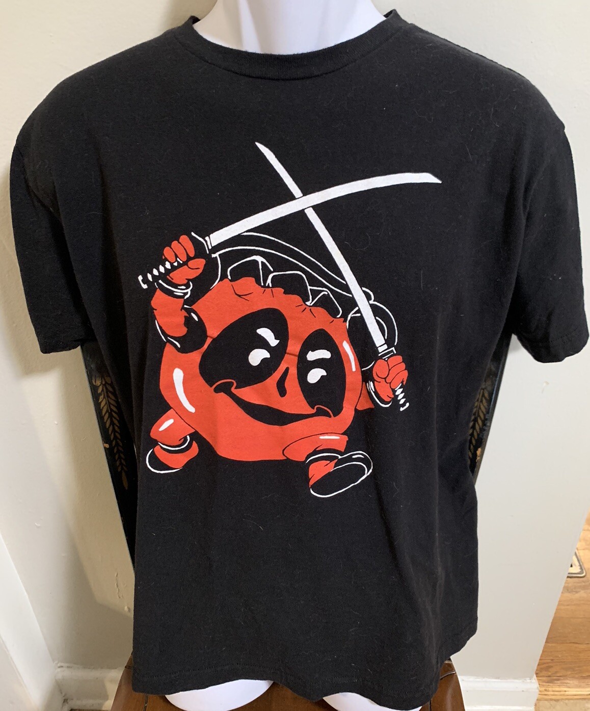 Deadpool Kool-Aid Man Mashup Black T-Shirt Size Large - Gem