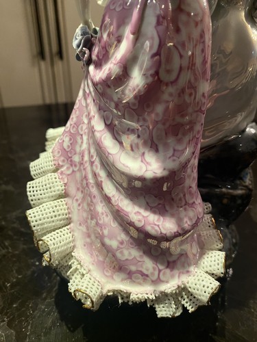 RARE VINTSGE Apulum Lucru Manual porcelain lace Victorian ladies ...