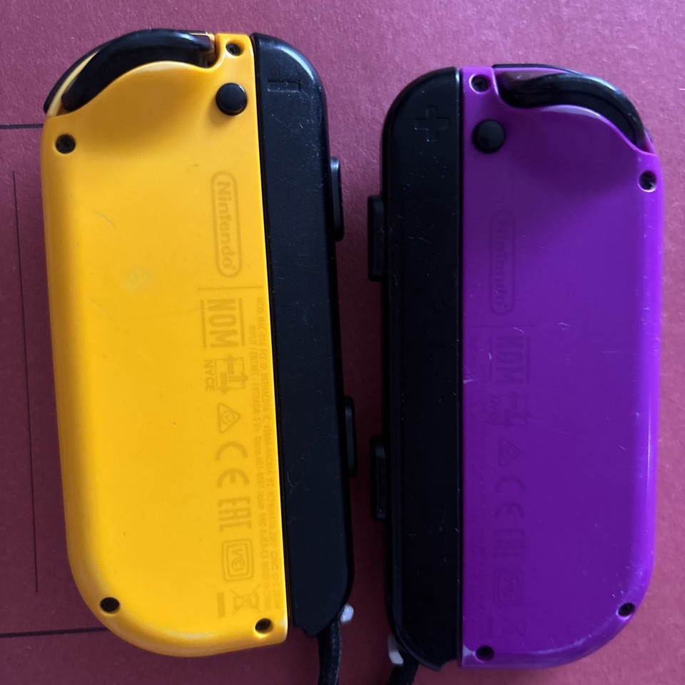 Nintendo Switch Joy-Con Controller Pair Neon Purple/Neon Orange Faulty ...