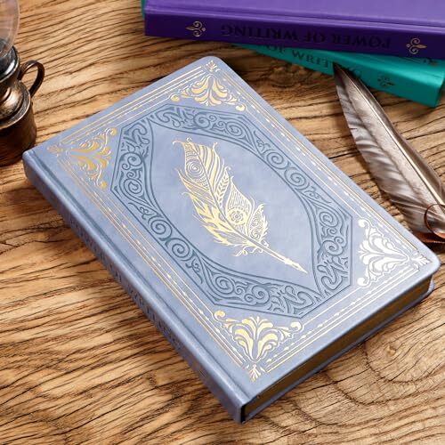 Vintage Journal for Women Men 320 Pages Gold Edge Thick Paper Light ...