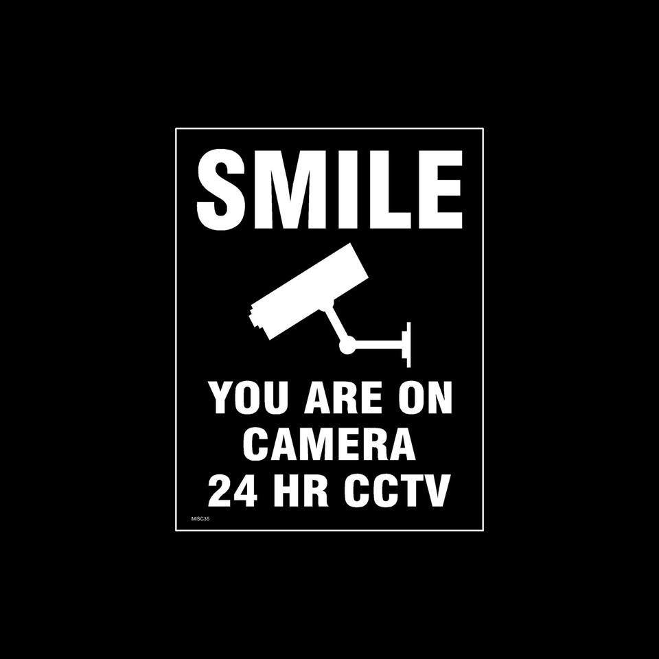 CCTV Window Stickers Sign, Sticker - All Materials - Choose Your Design ...