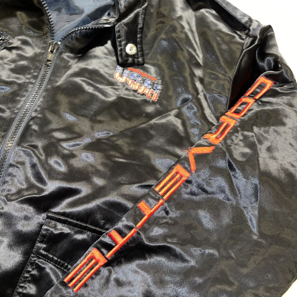 Vintag 80s Style Auto Competition Chevrolet Corvette Racing Satin ...