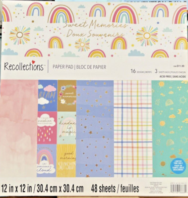 Recollections Sweet Memories 12x12 Paper Pad 48 Sheets Scrapbook ...
