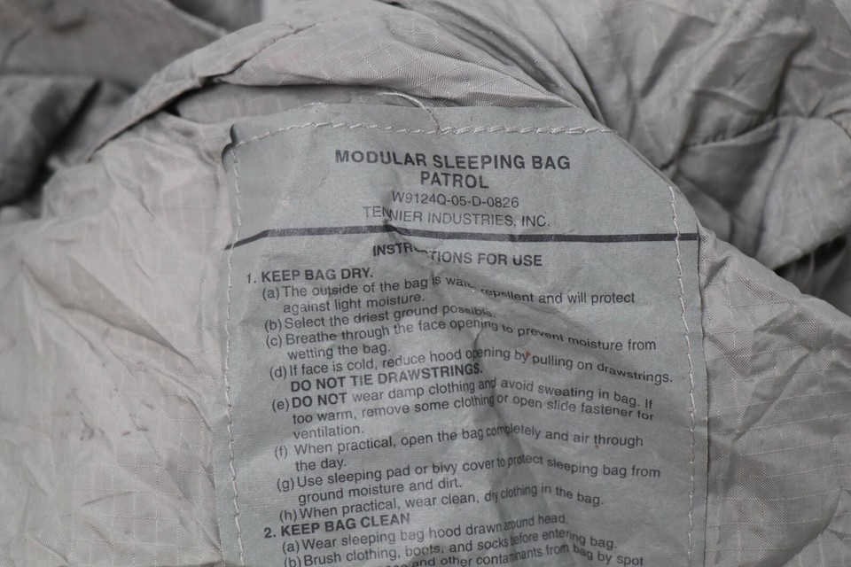 US Military Foliage Green Modular Patrol Sleeping Bag Sleep System ACU ...