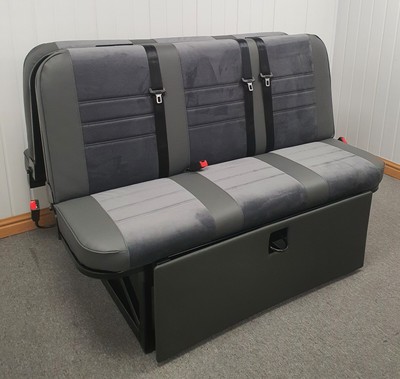 STREAMLINE Recliner-D 3-Seat M1 Tested Rock n Roll Bed + Suede THF Trim ...