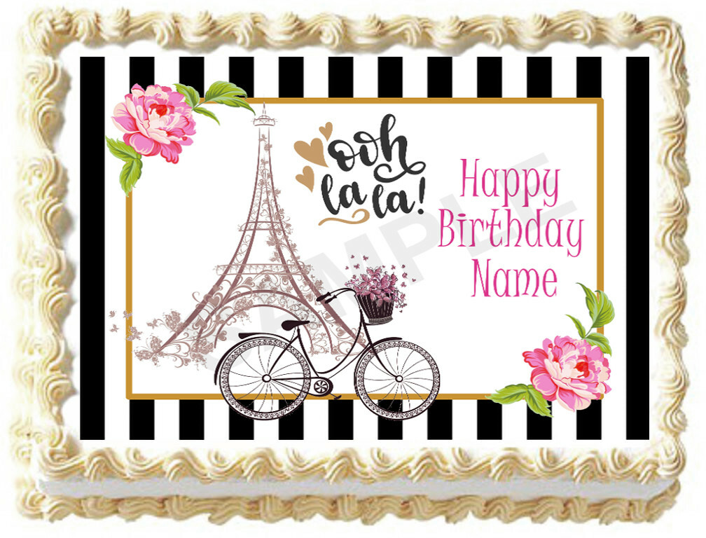 Paris Eiffel Tower Cake Toppers