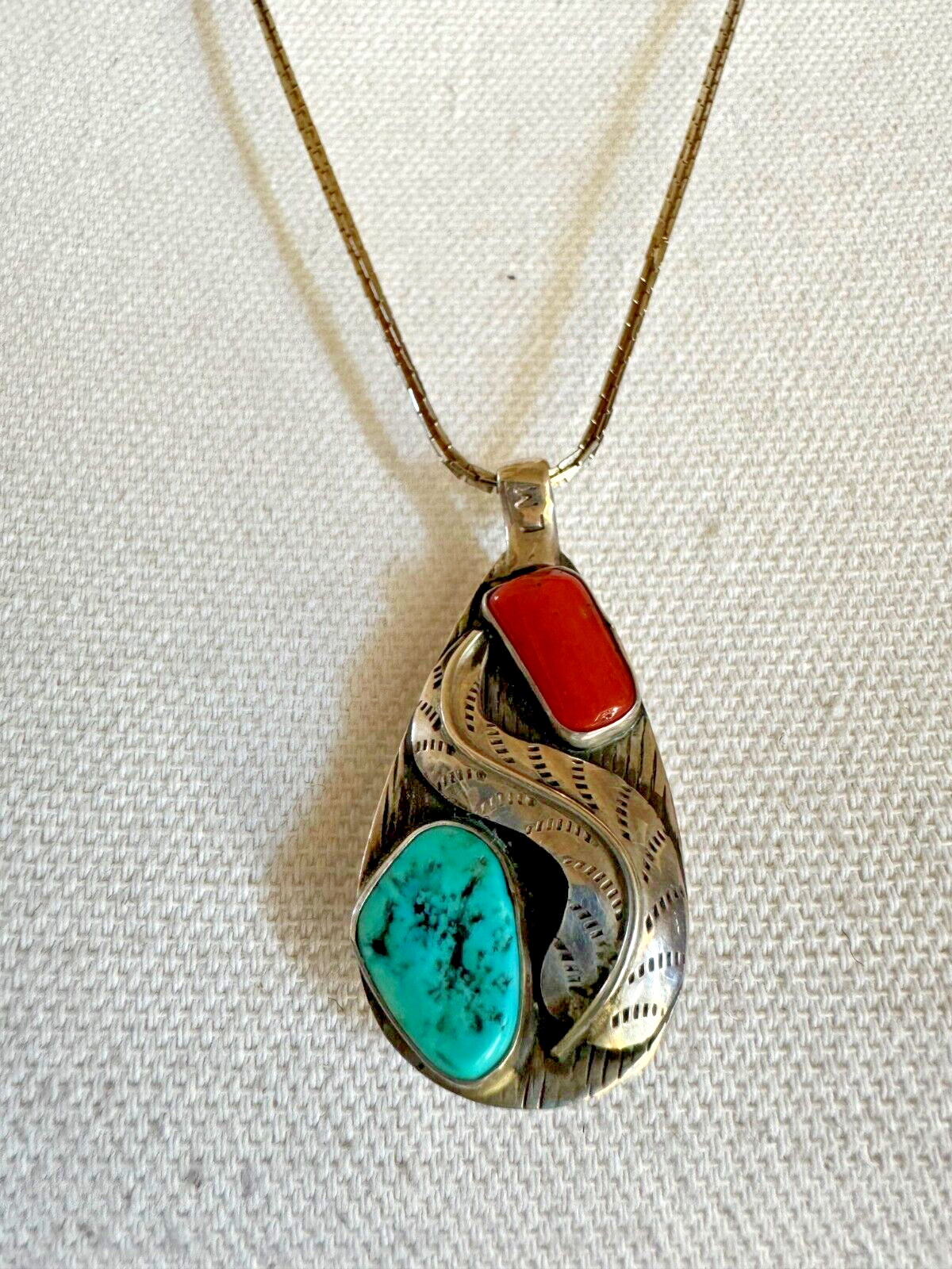 Native American Reversible Double Sided Silver Pendan… - Gem