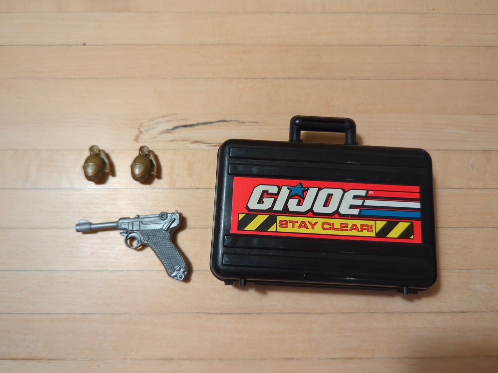 GI JOE Weapon BRIEFCASE FOR 12" FIGURES Stay Clear Luger 2 Grenades | eBay