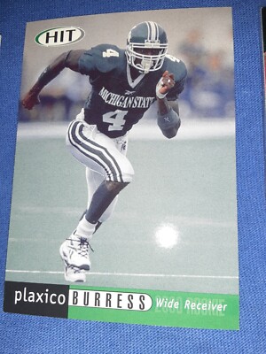 2000 SAGE HIT #4 Plaxico Burress RC Michigan State Spartans Steelers ...