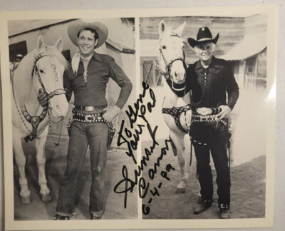 Vintage Original 8x10 Press Photo Signed by Sunset Carson Oregon Trail ...