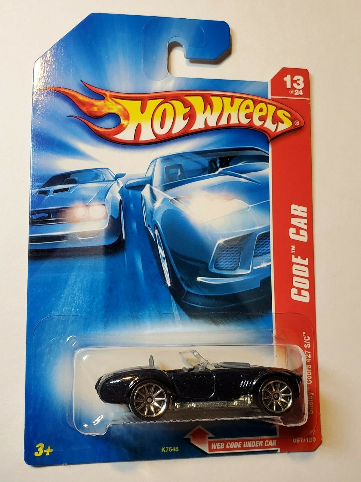 Blue Shelby Cobra 427 S/C 2006 Hot Wheels Code Car #13 of 24 Die-Cast 1 ...