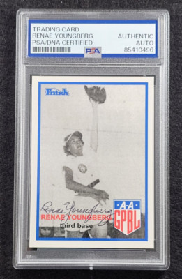 RENAE YOUNGBERG Signed Fritsch Baseball Card-GPBL-A LEAGUE OF THEIR OWN ...