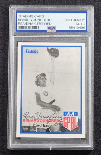 RENAE YOUNGBERG Signed Fritsch Baseball Card-GPBL-A LEAGUE OF THEIR OWN ...